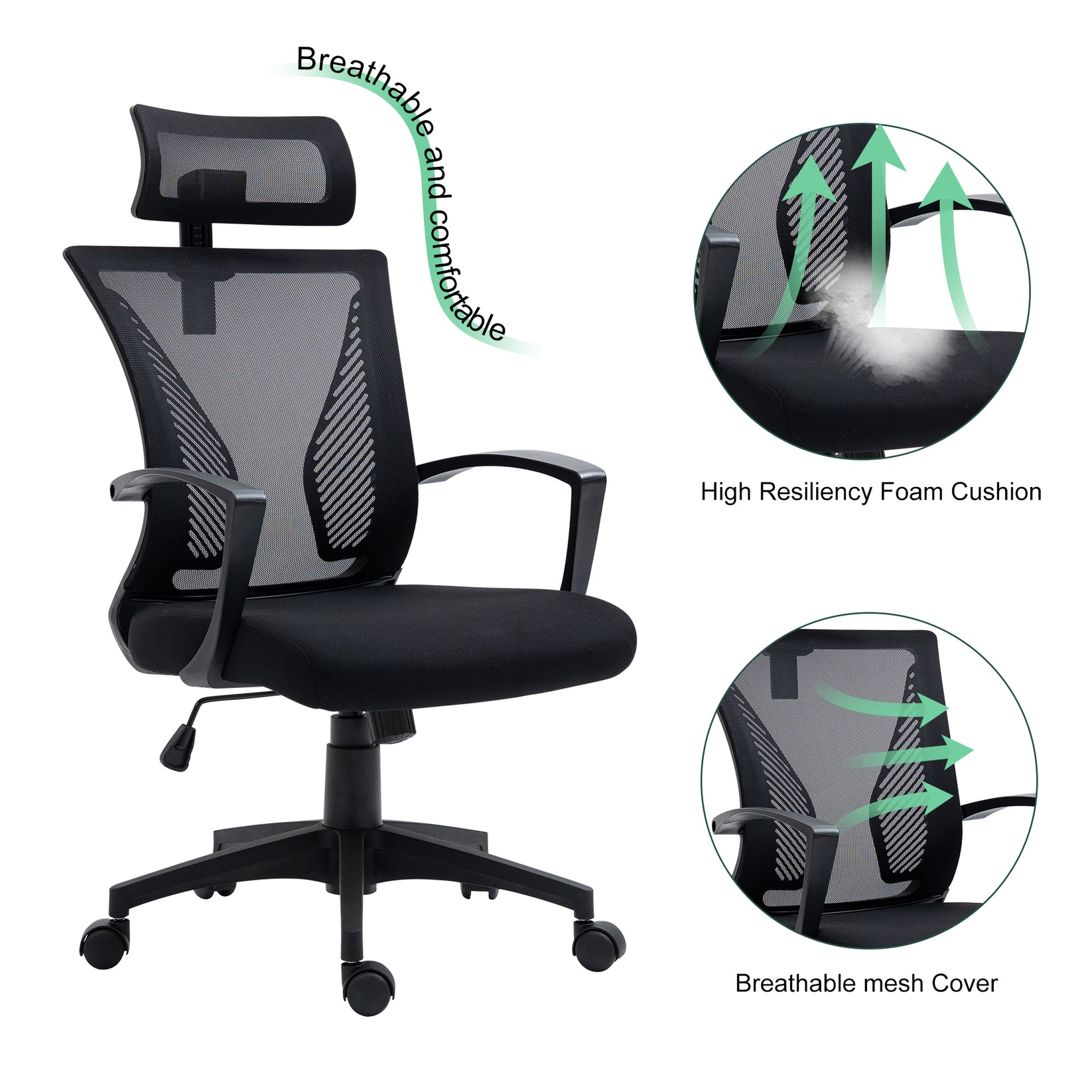 CHOTTO - Musashi Office Chair - Black – Chotto Furniture